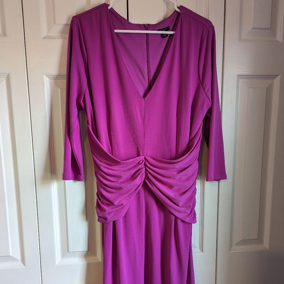 Ann Taylor | Dresses | Ann Taylor Purple Ruched Dress | Poshmark